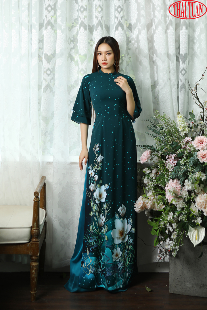 10+ Kiểu Áo Dài Cổ Tròn Thái Tuấn Đẹp Duyên Dáng Độc Đáo